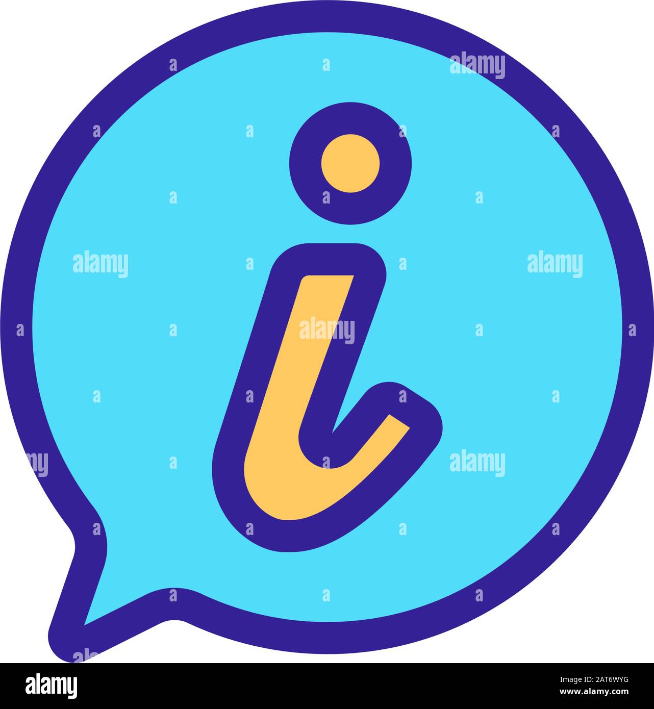 Information message icon vector. Isolated contour symbol illustration ...