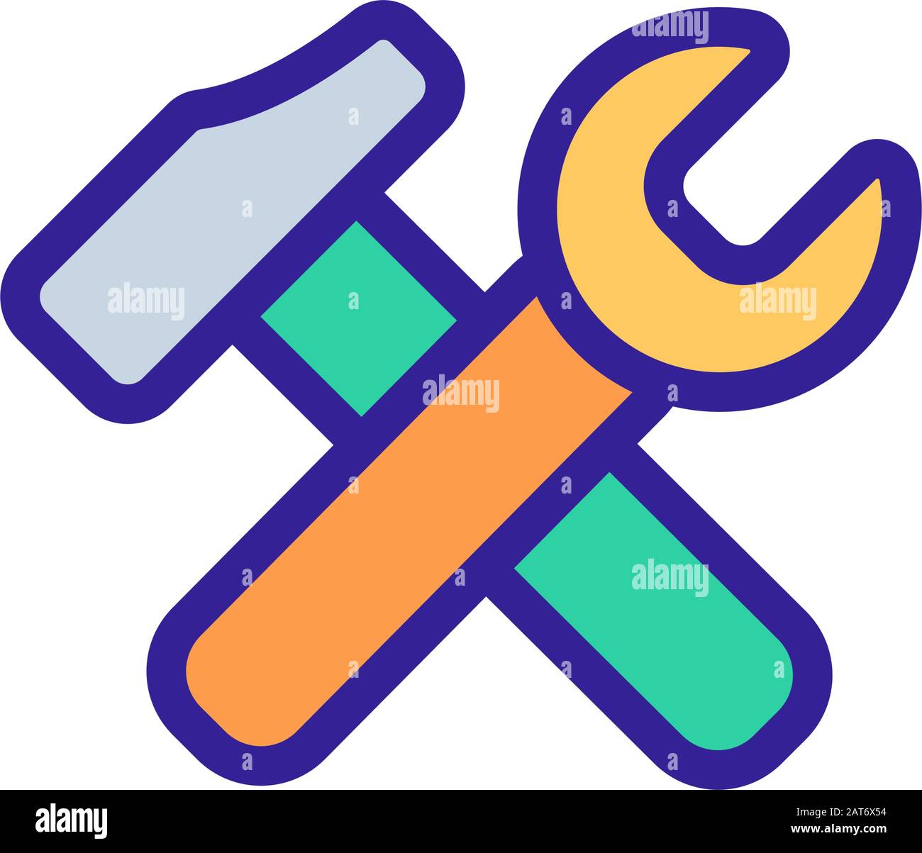 Tools icon vector. Isolated contour symbol illustration Stock Vector ...