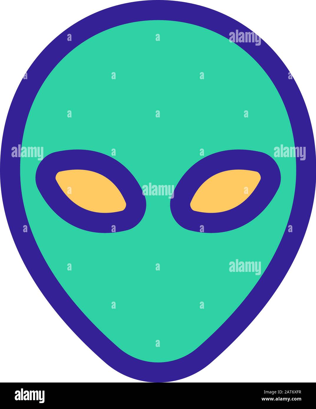 Mask alien icon vector. Isolated contour symbol illustration Stock ...