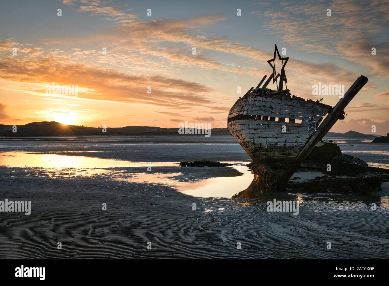 Old ship wreck called Bad Eddie. This was taken at low tide at sunset ...