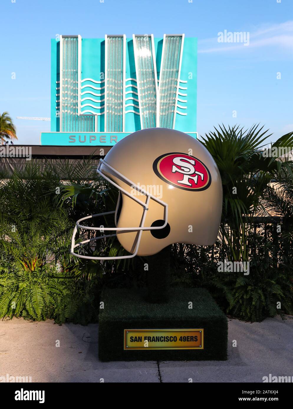 Downtown Miami, Florida, USA. 30th Jan, 2020. A giant San Francisco ...