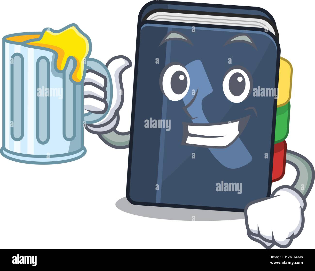 Happy phone book mascot design with a big glass Stock Vector Image ...