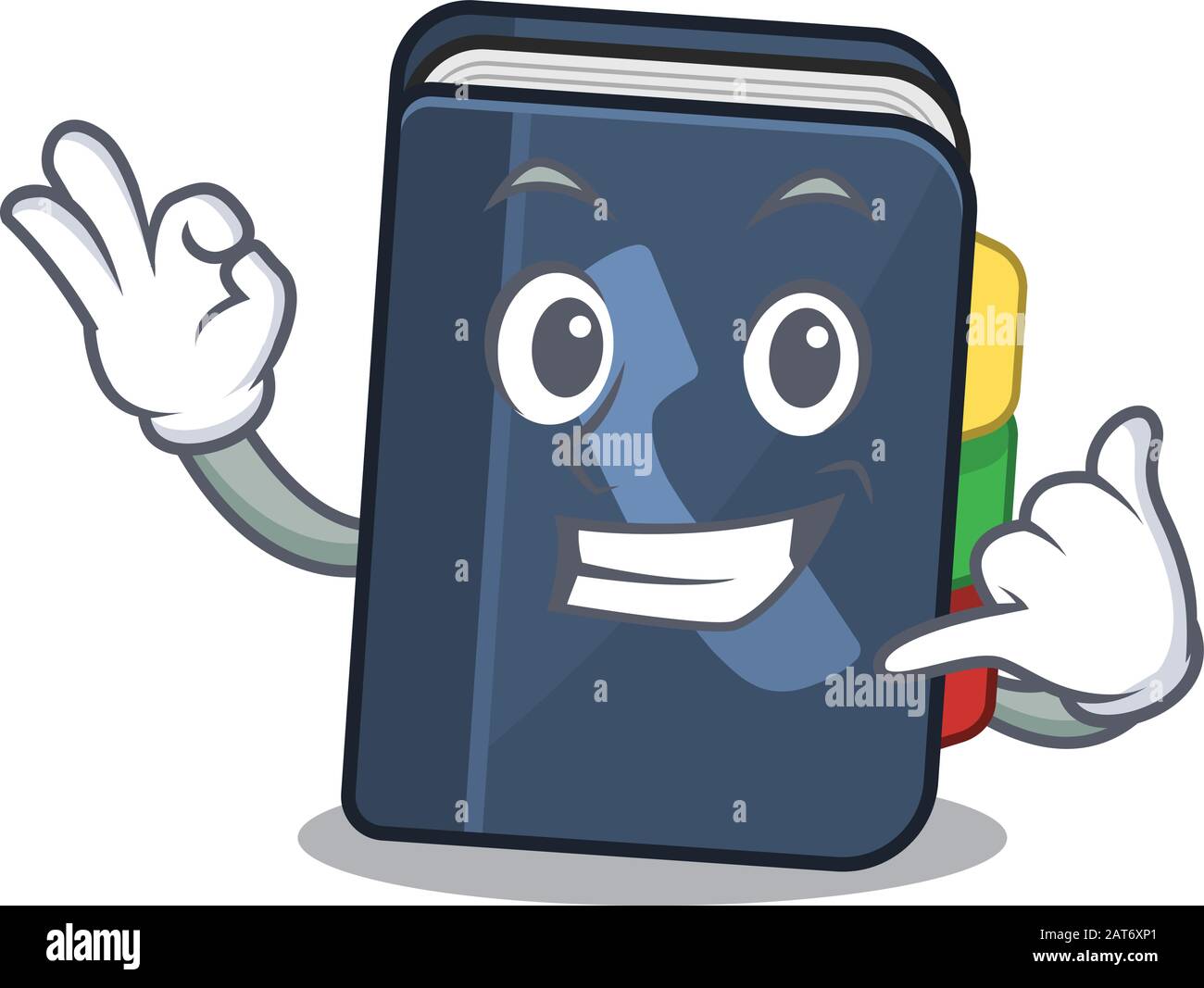 Call me funny phone book mascot picture style Stock Vector Image & Art ...
