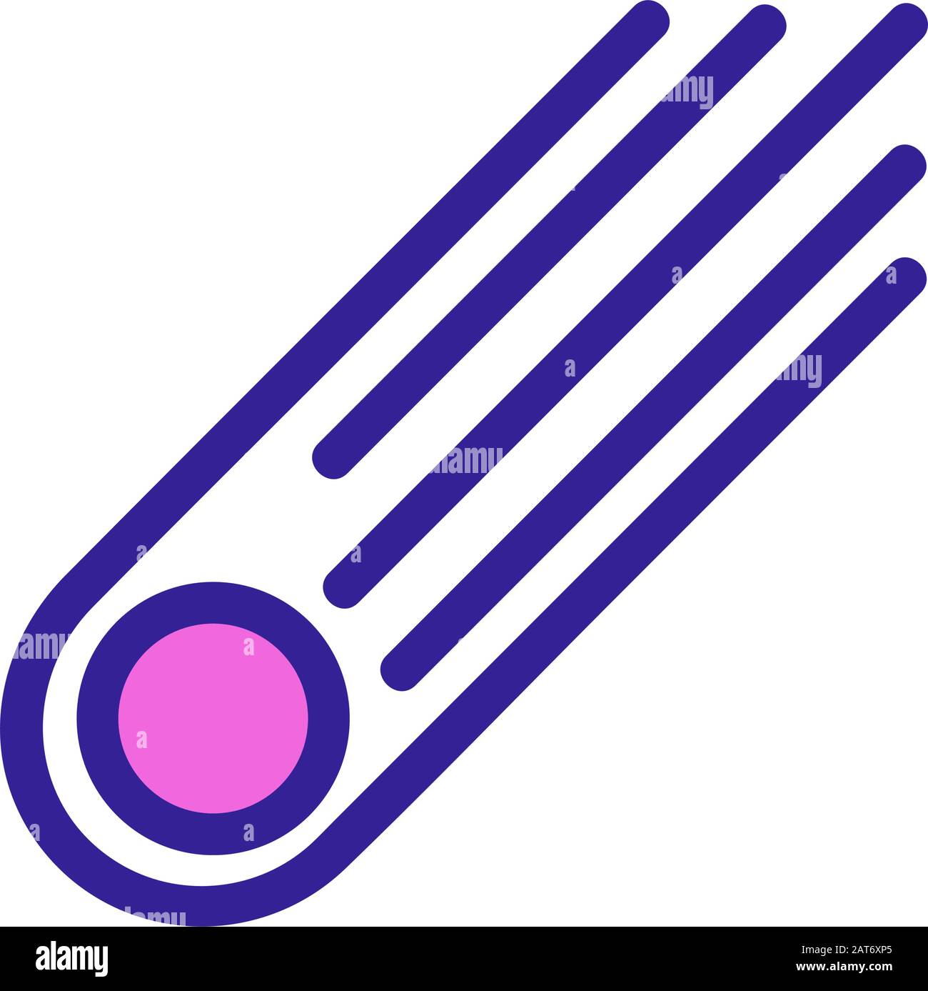 Flying comet icon vector. Isolated contour symbol illustration Stock ...