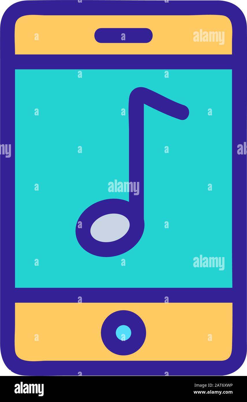 app for music icon vector. Isolated contour symbol illustration Stock ...