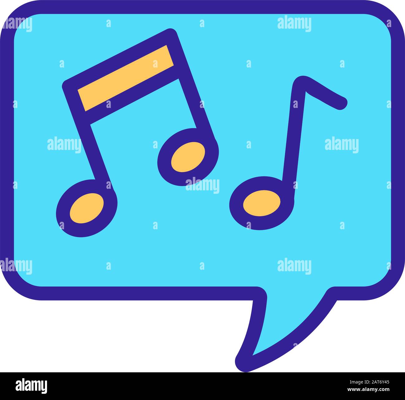 Audio message icon vector. Isolated contour symbol illustration Stock ...