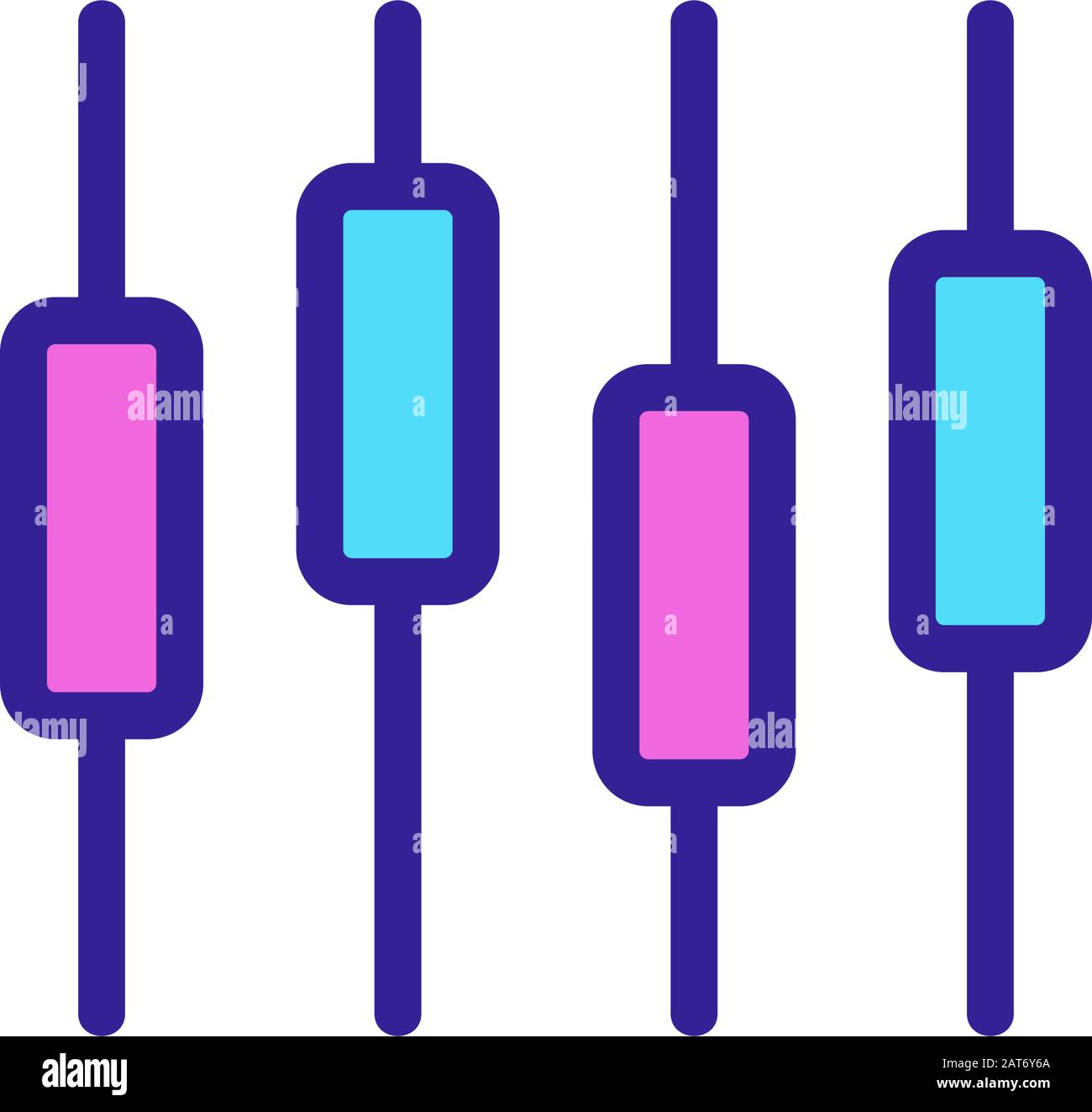 Music setting icon vector. Isolated contour symbol illustration Stock ...