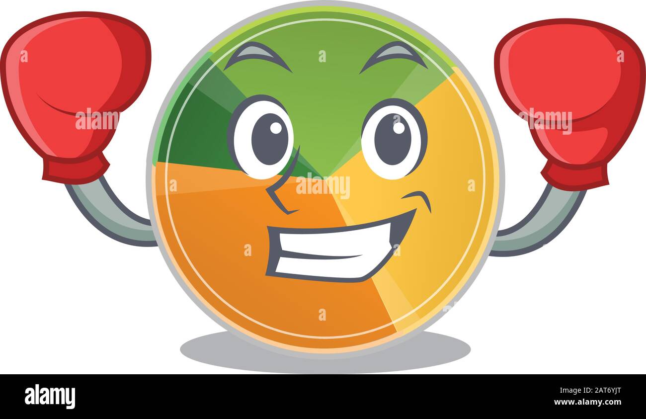 Sporty Boxing pie chart mascot character style Stock Vector Image & Art ...