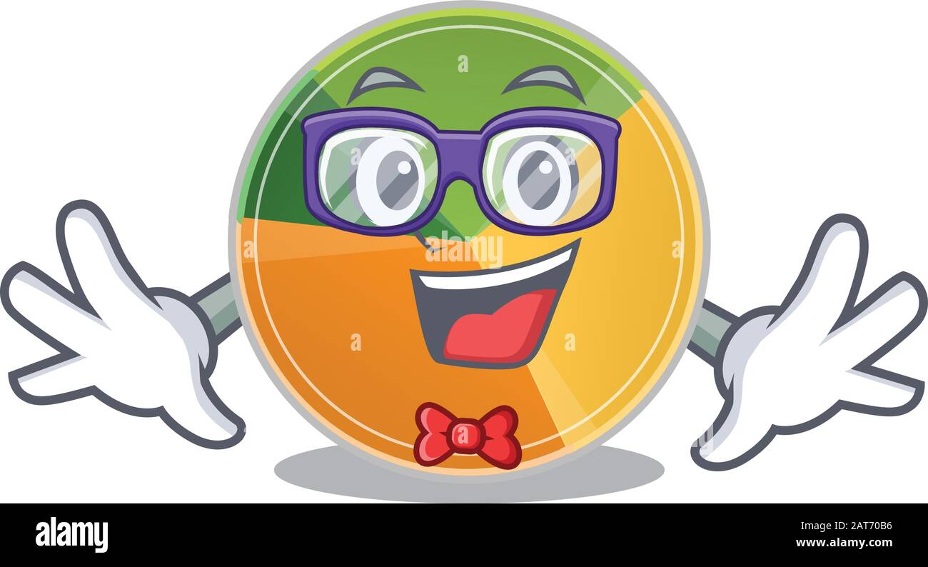 cartoon character of Geek pie chart design Stock Vector Image & Art - Alamy