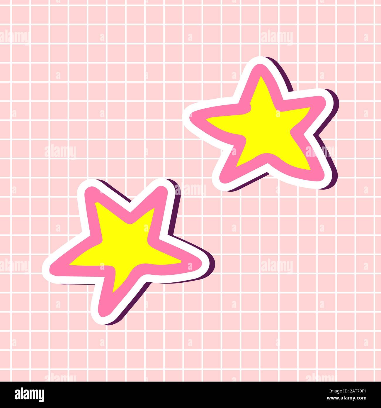 Vector cartoon girl emoji sticker set hi-res stock photography and ...