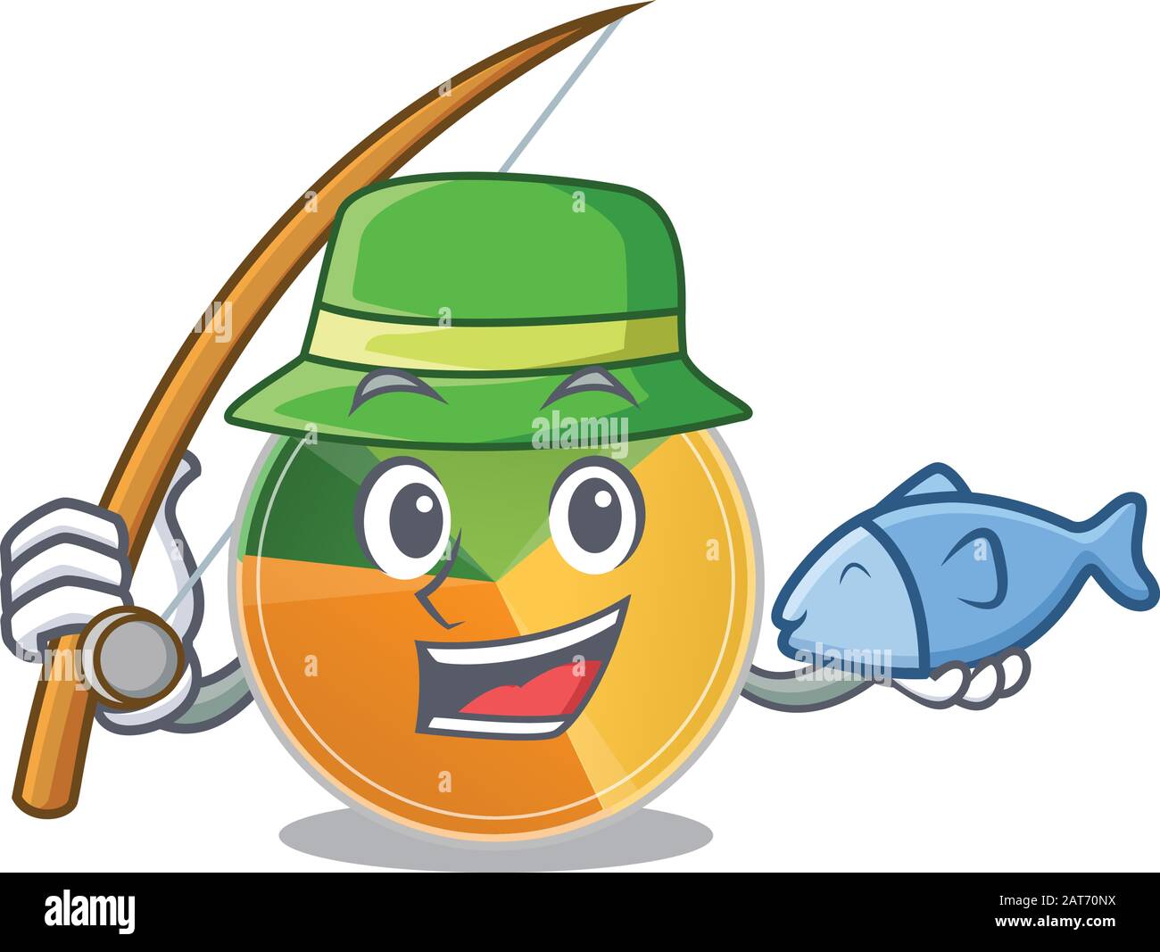 A Picture of happy Fishing pie chart design Stock Vector Image & Art ...