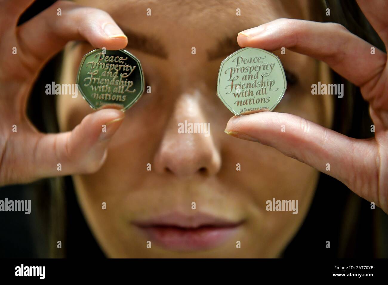 Brexit 50p coin hi-res stock photography and images - Alamy