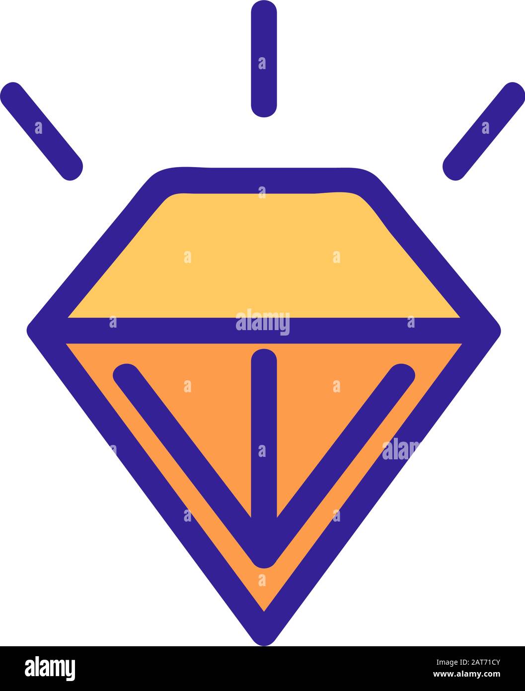 Emerald icon vector. Isolated contour symbol illustration Stock Vector ...