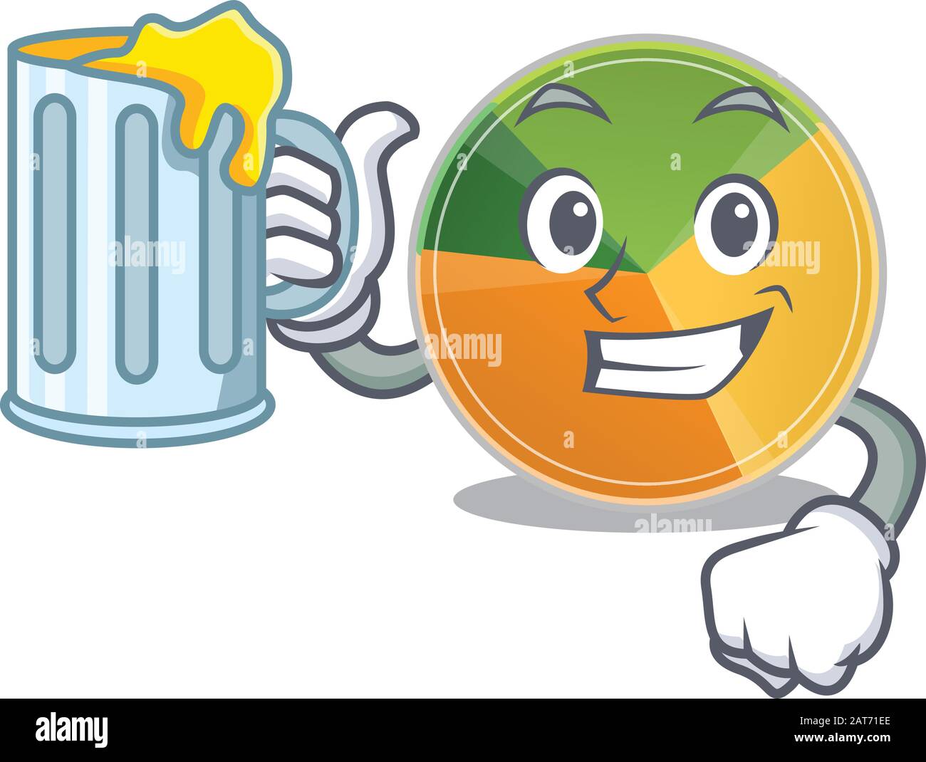 Happy pie chart mascot design with a big glass Stock Vector Image & Art ...