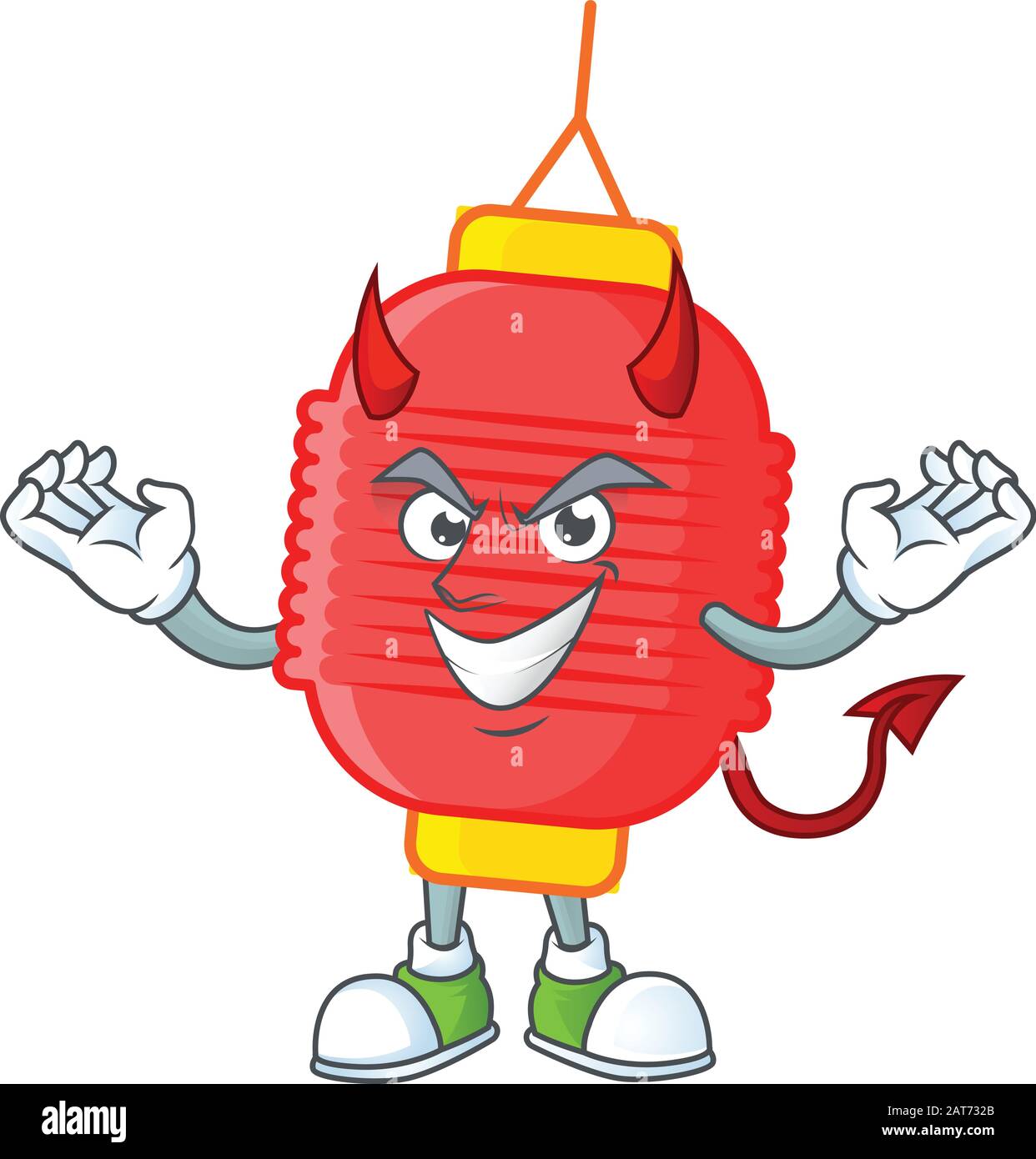 Devil chinese lantern Cartoon character design style Stock Vector Image ...