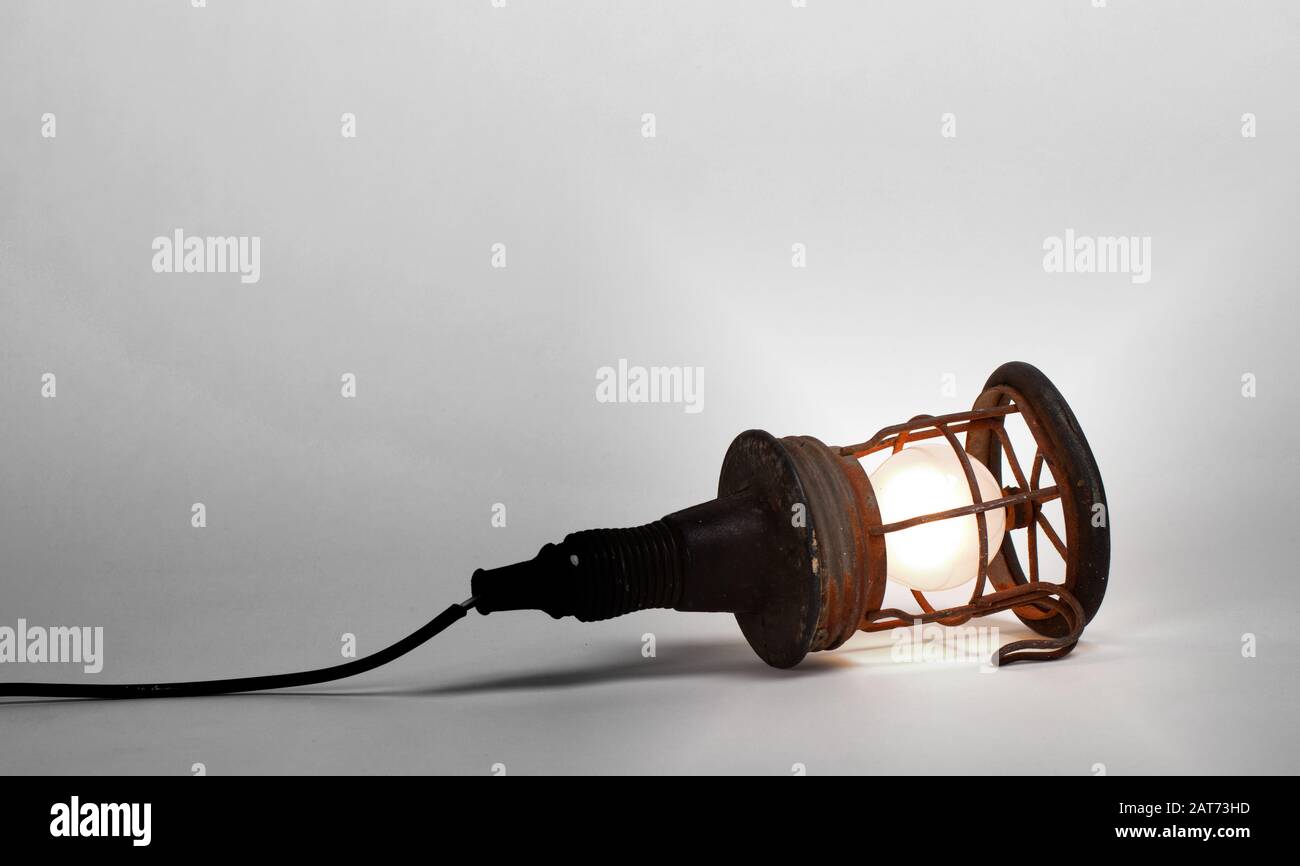 Old vintage light from the 70s, isolated Stock Photo - Alamy