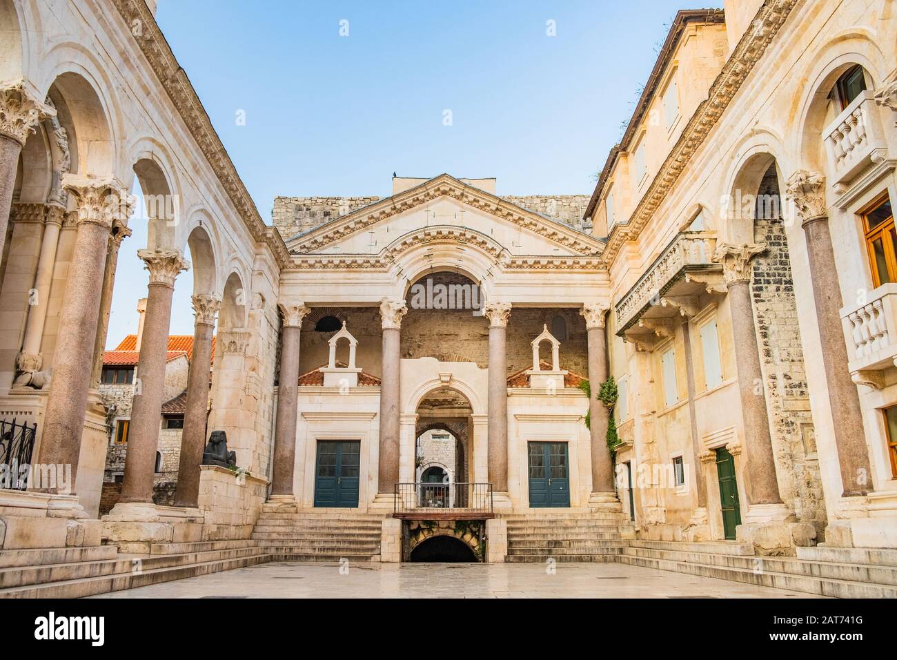 Split, Croatia, remains of Roman emperor Diocletians palace and ...