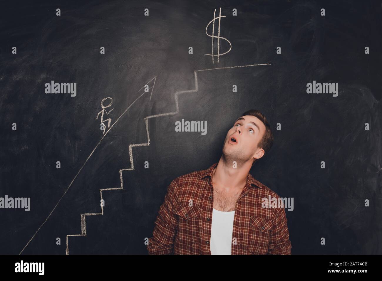 Handsome young businessman taking the first step in career Stock Photo ...