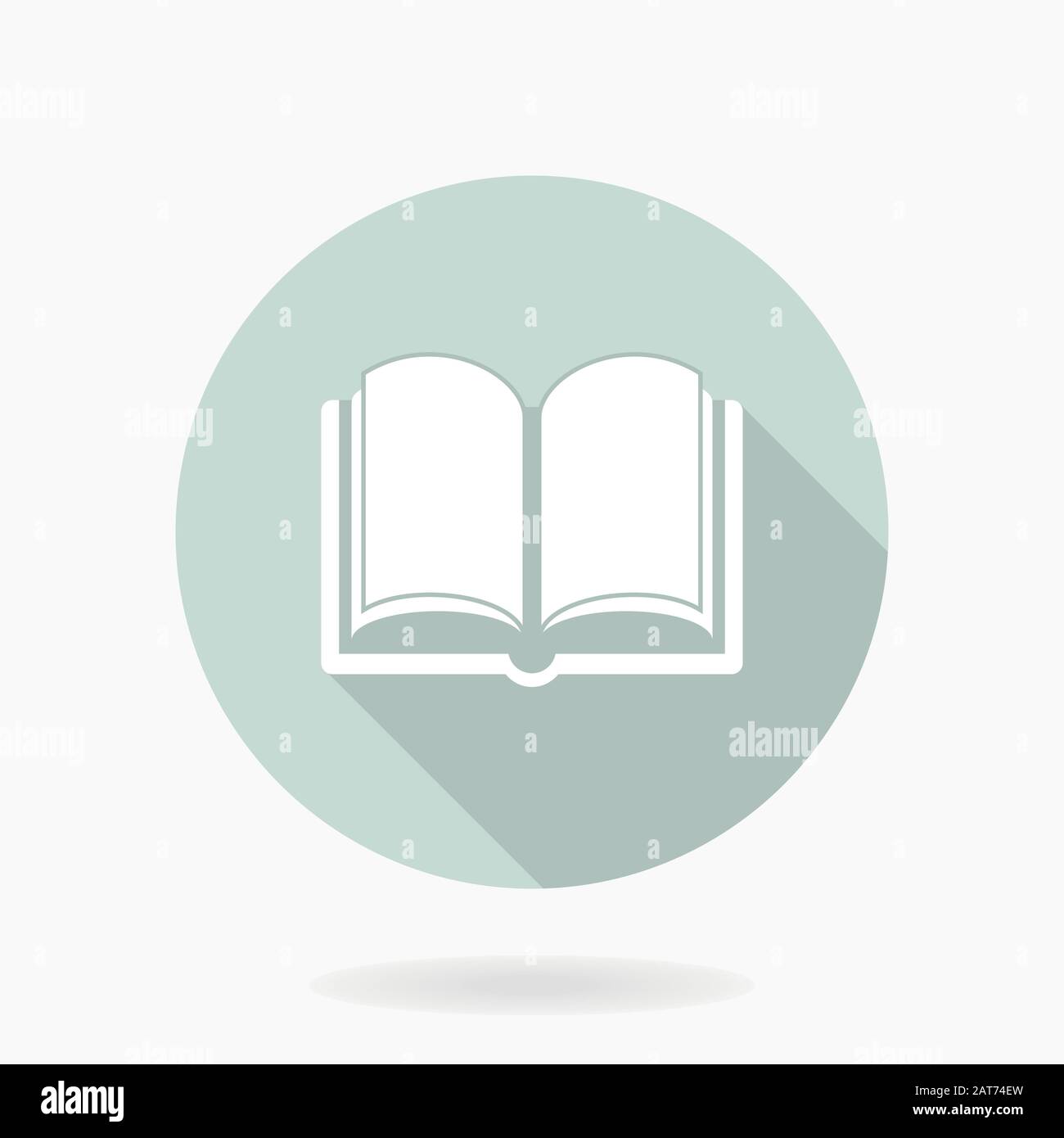 Fine Vector Book White Icon With Flat Design Stock Vector Image & Art ...