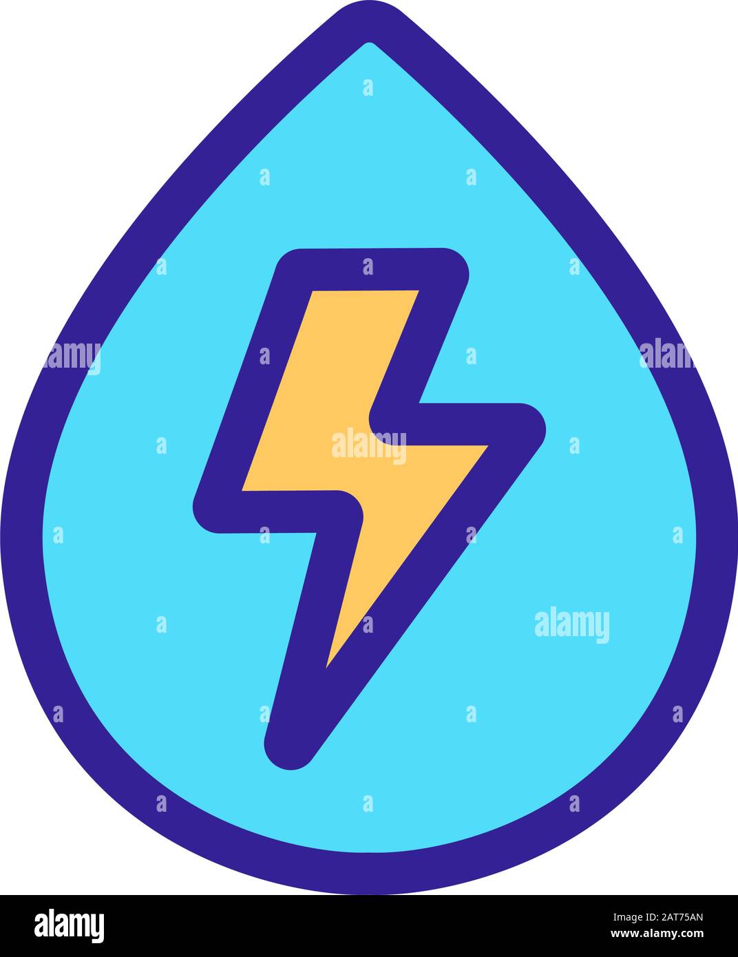 Energy fluid icon vector. Isolated contour symbol illustration Stock ...