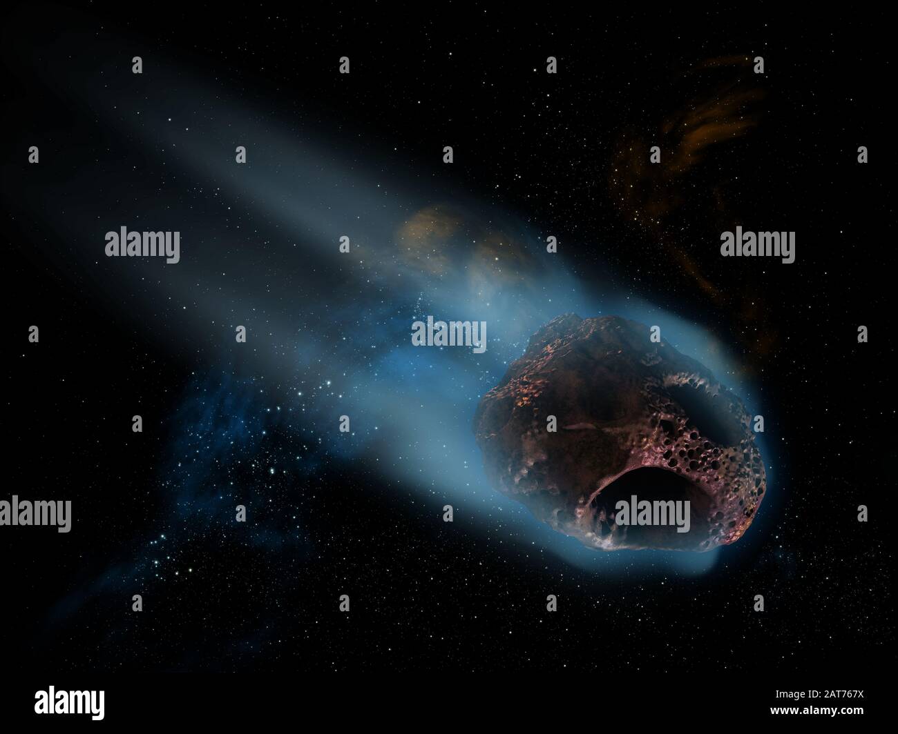Comet flying through space hi-res stock photography and images - Alamy
