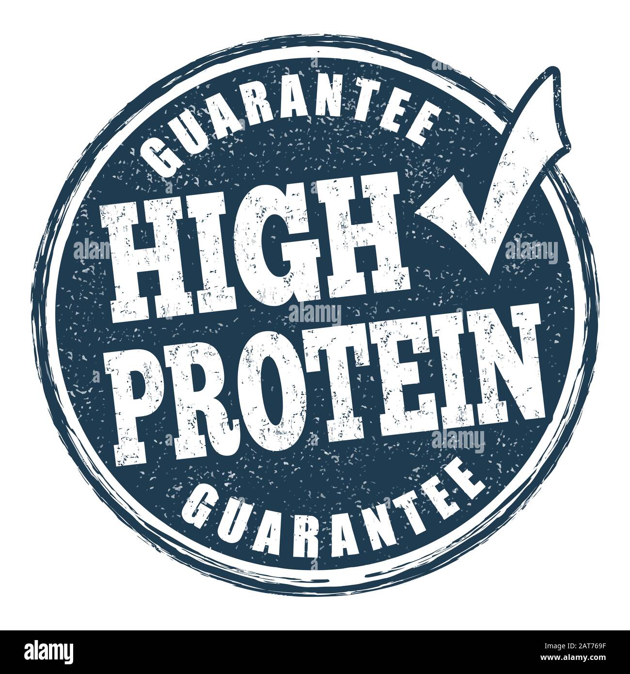 High protein sign or stamp on white background, vector illustration ...