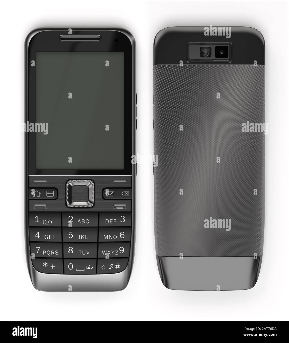 Two sides of cell phone Stock Photo - Alamy