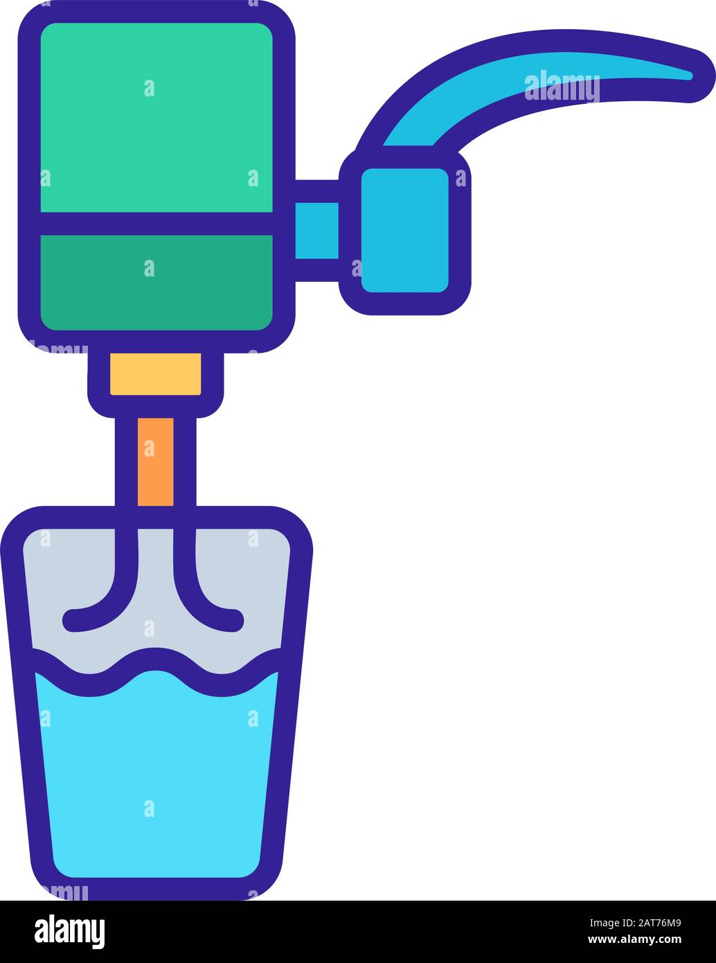 The water pump is a vector icon. Isolated contour symbol illustration ...