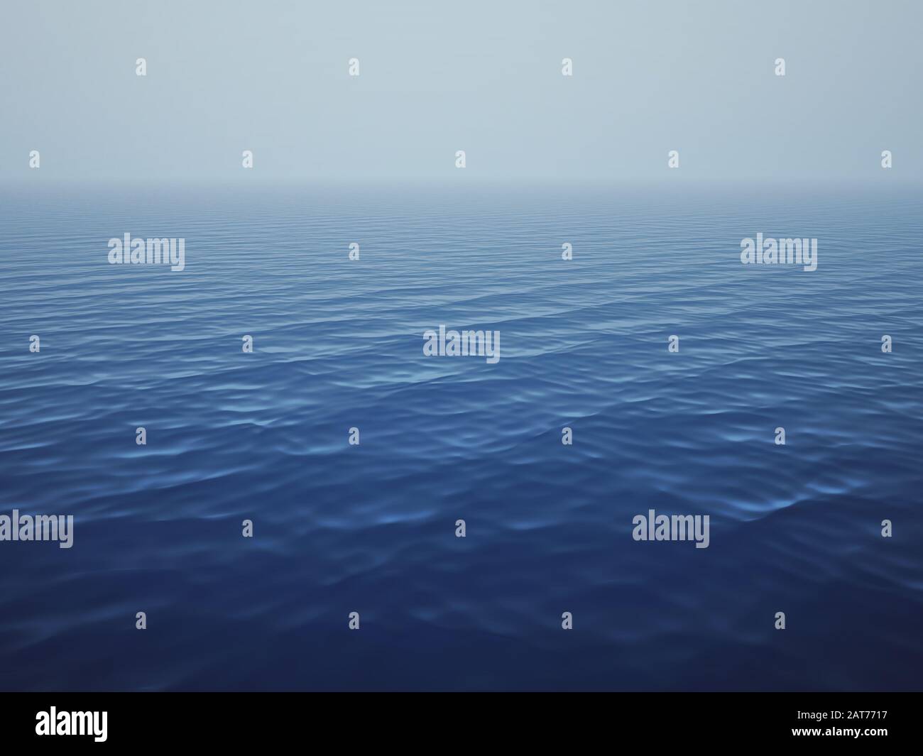 Calm and foggy ocean surface Stock Photo - Alamy