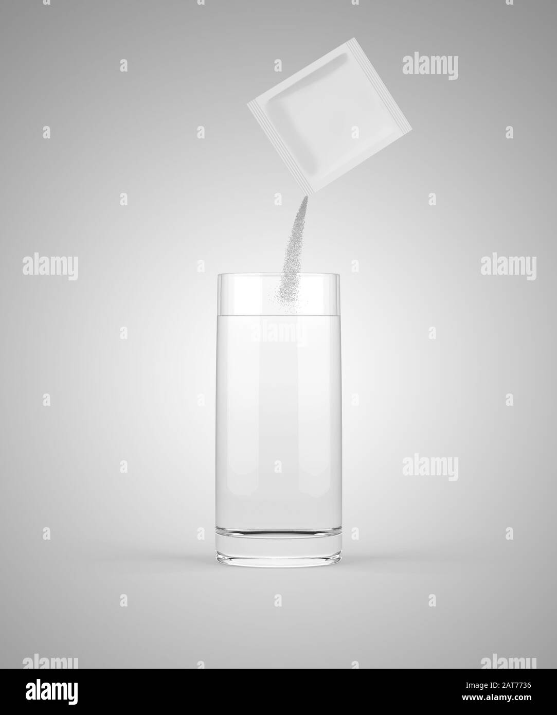 Pouring powdered medicine into glass of water Stock Photo - Alamy