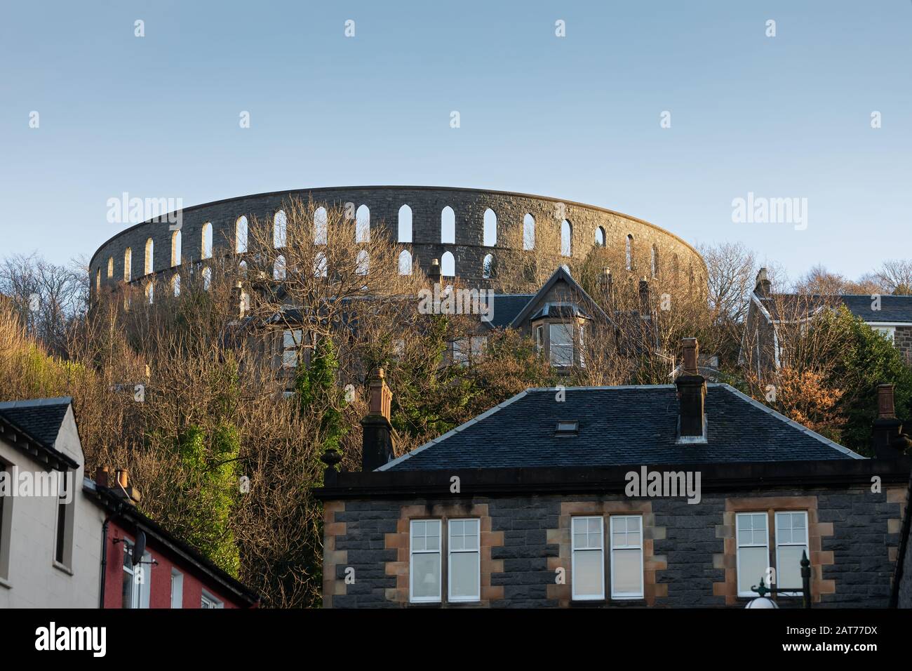Picture of the McCaig's Tower in Oban in Scotland Stock Photo - Alamy