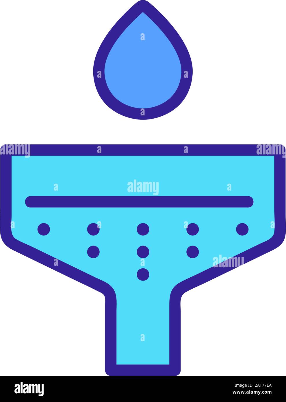 Water purification liquid icon vector. Isolated contour symbol ...