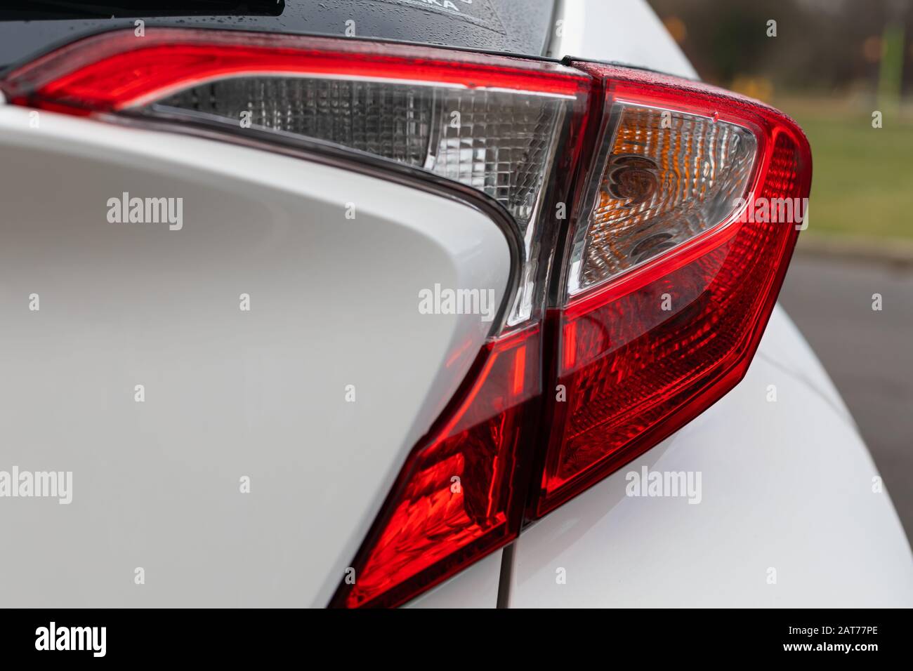 Close up picture of a cars tail light Stock Photo - Alamy