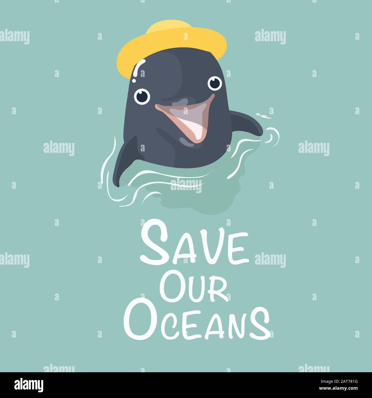 Save our Oceans. Vector Ecology card Stock Vector Image & Art - Alamy