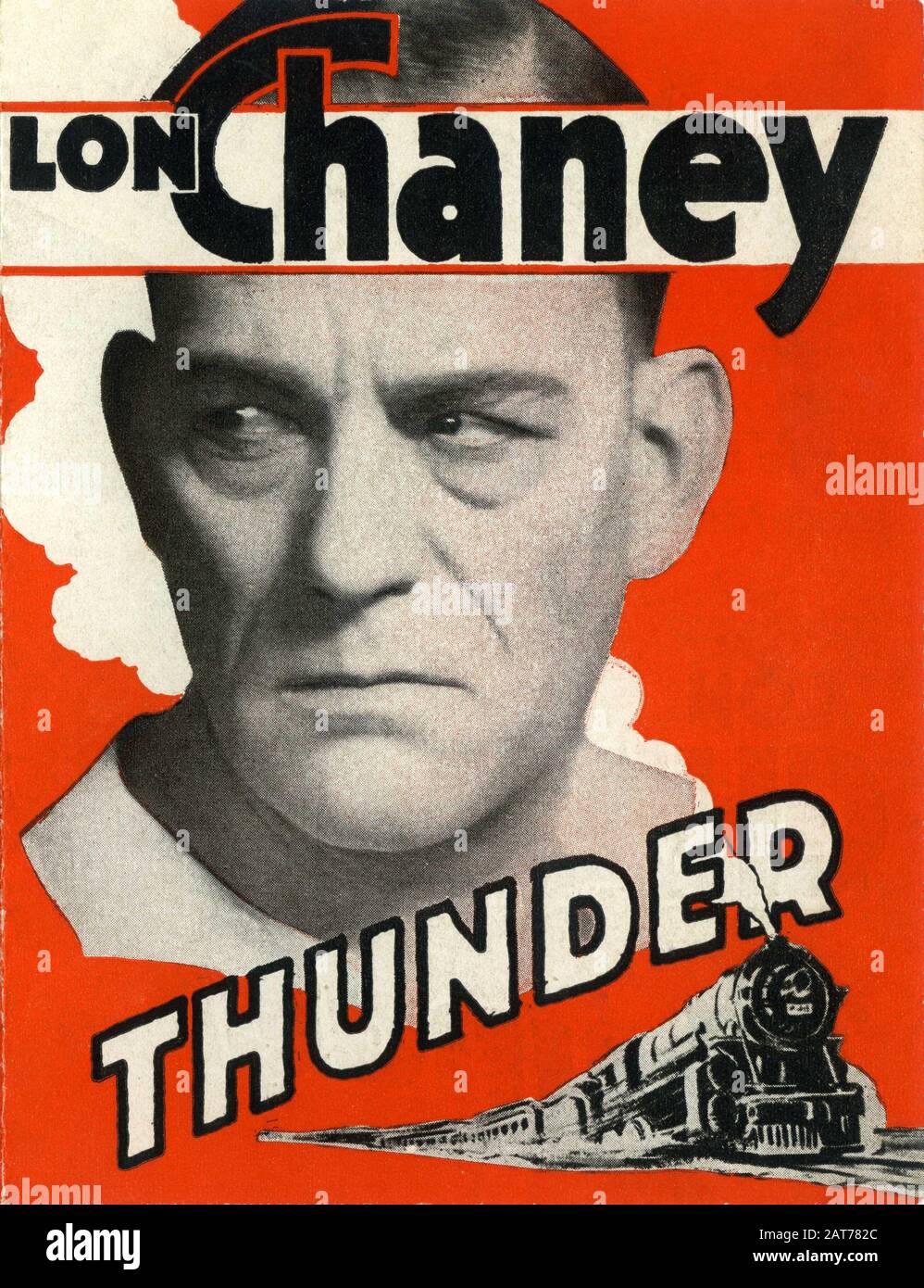 LON CHANEY in THUNDER 1929 director WILLIAM NIGH Silent Movie Metro Goldwyn Mayer Stock Photo ...