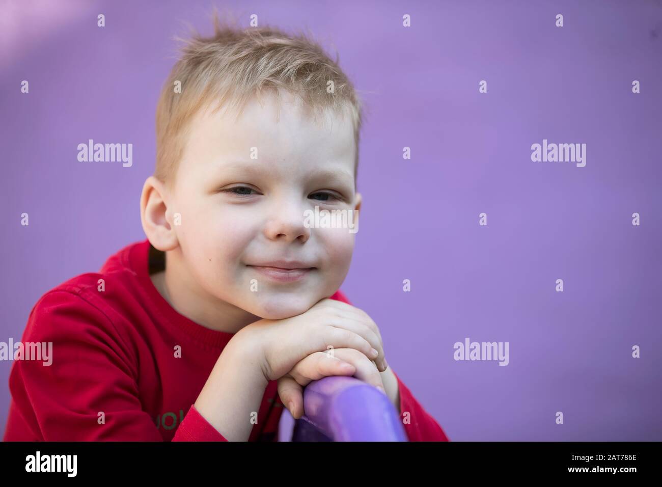 Six year old boy. Primary school student. Preschooler. Child on a ...