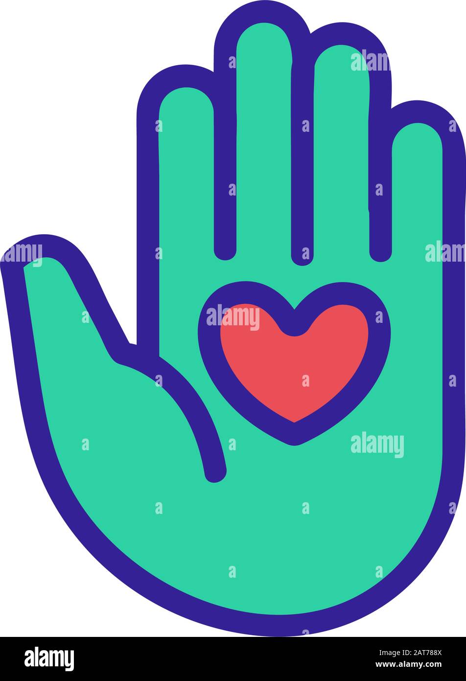 Help the volunteer icon vector. Isolated contour symbol illustration ...