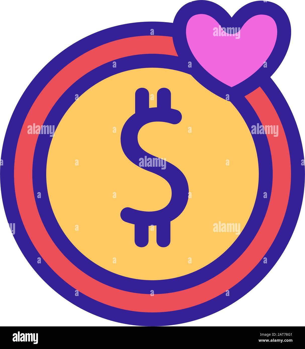 sponsorship money icon vector. Isolated contour symbol illustration ...