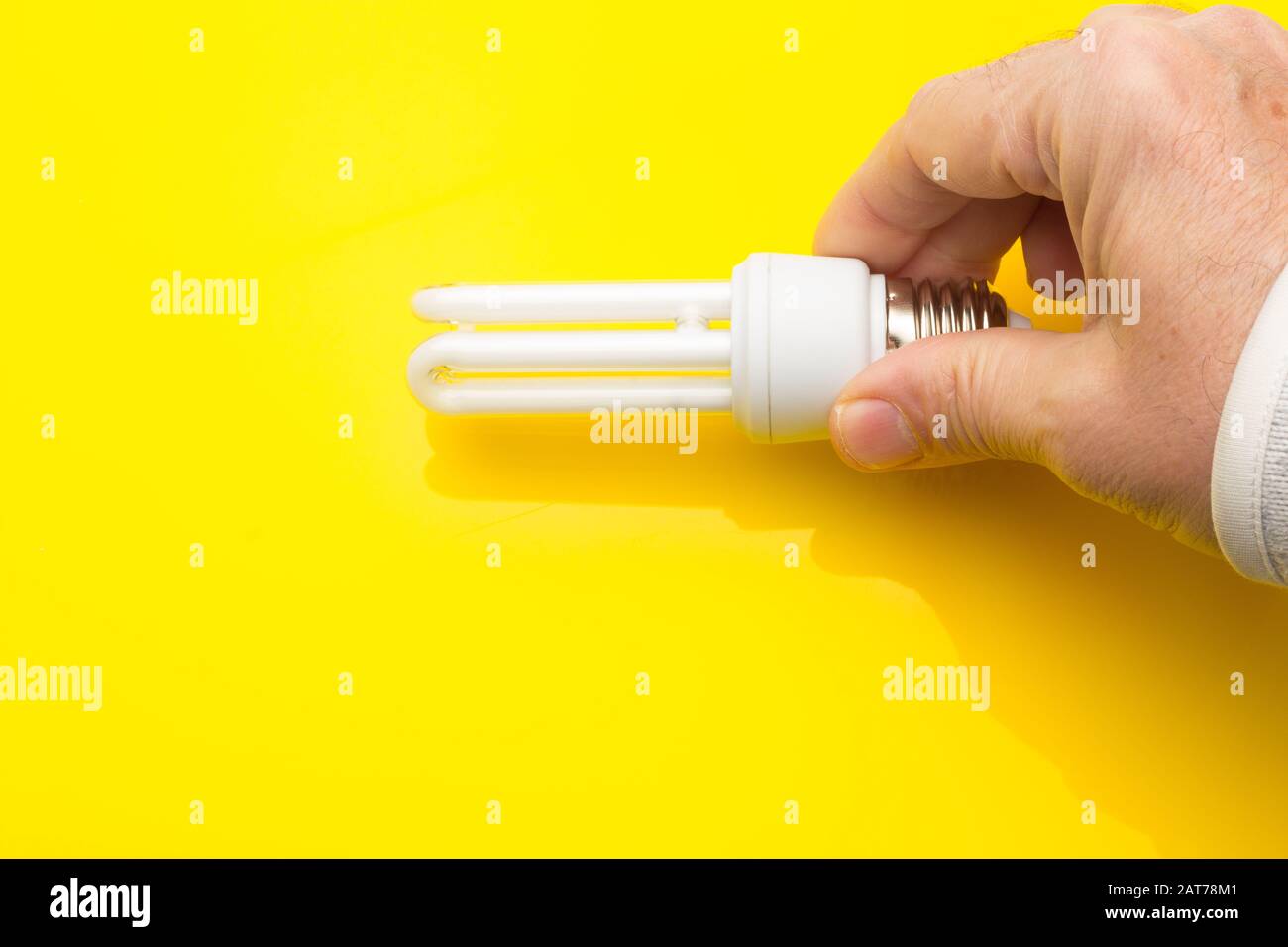 Low consumption, LED bulb, fluorescent, white color, daylight ...