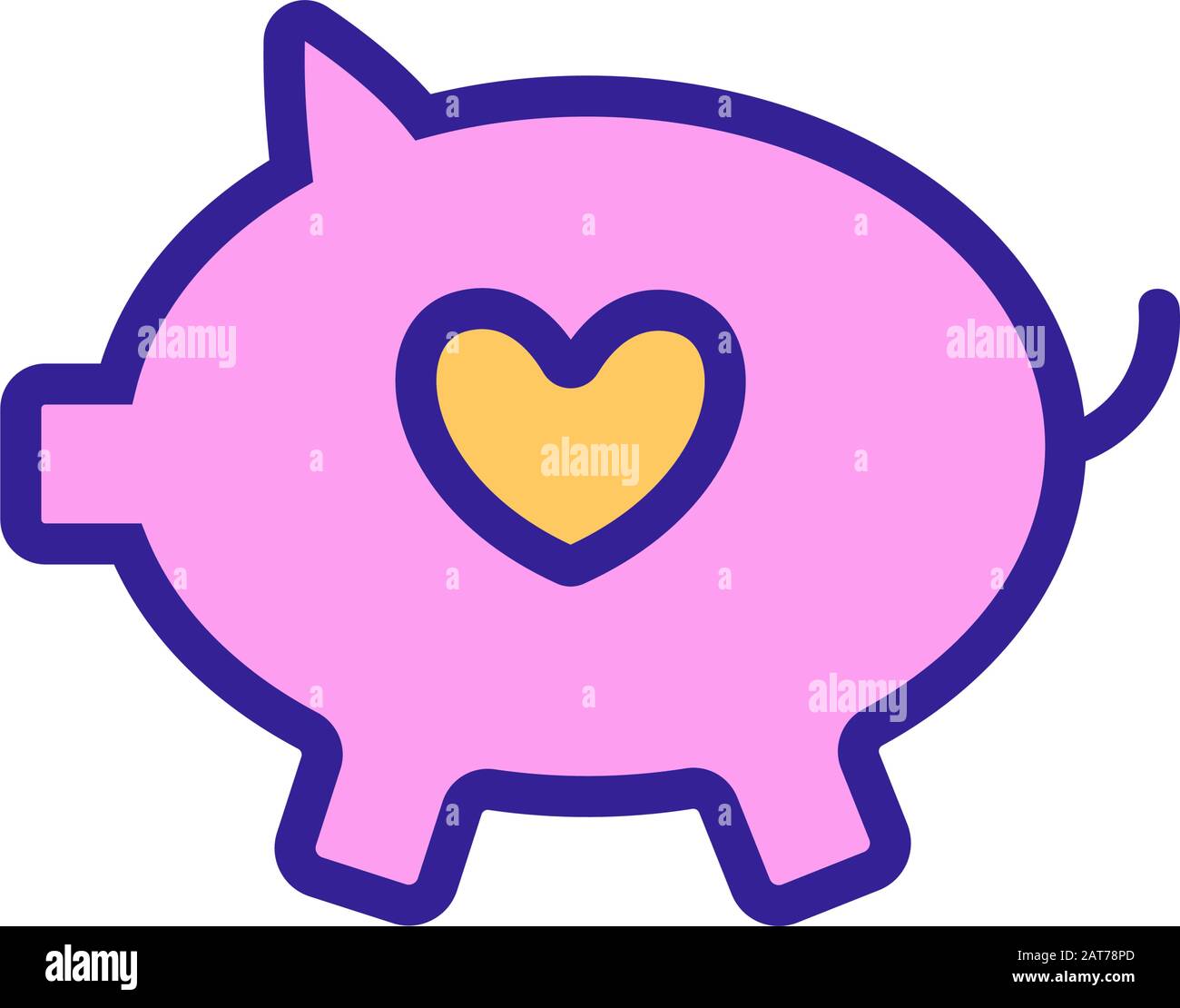 Piggy piggy icon vector. Isolated contour symbol illustration Stock ...