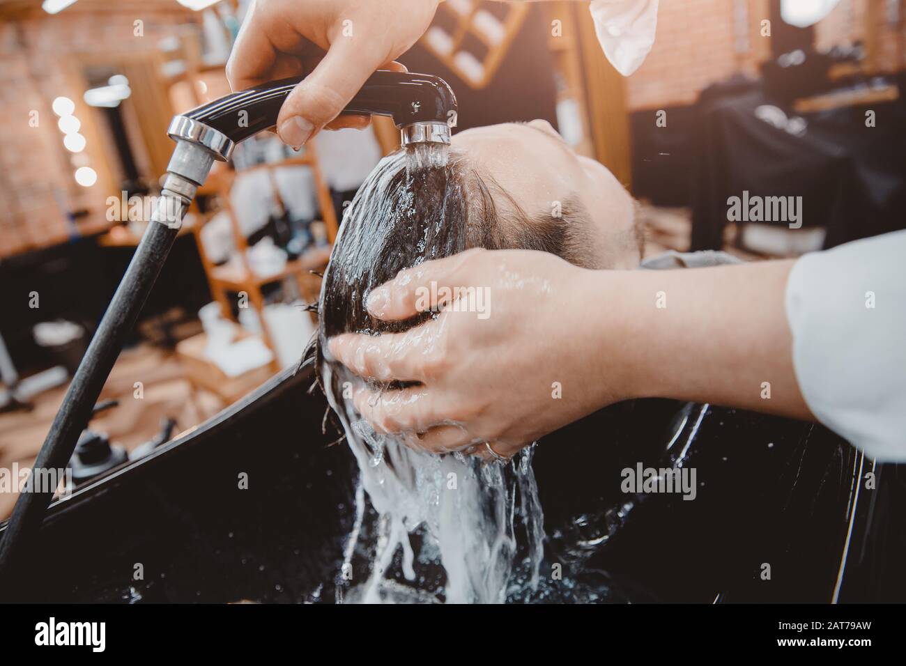 Hair wash chair hi-res stock photography and images - Alamy