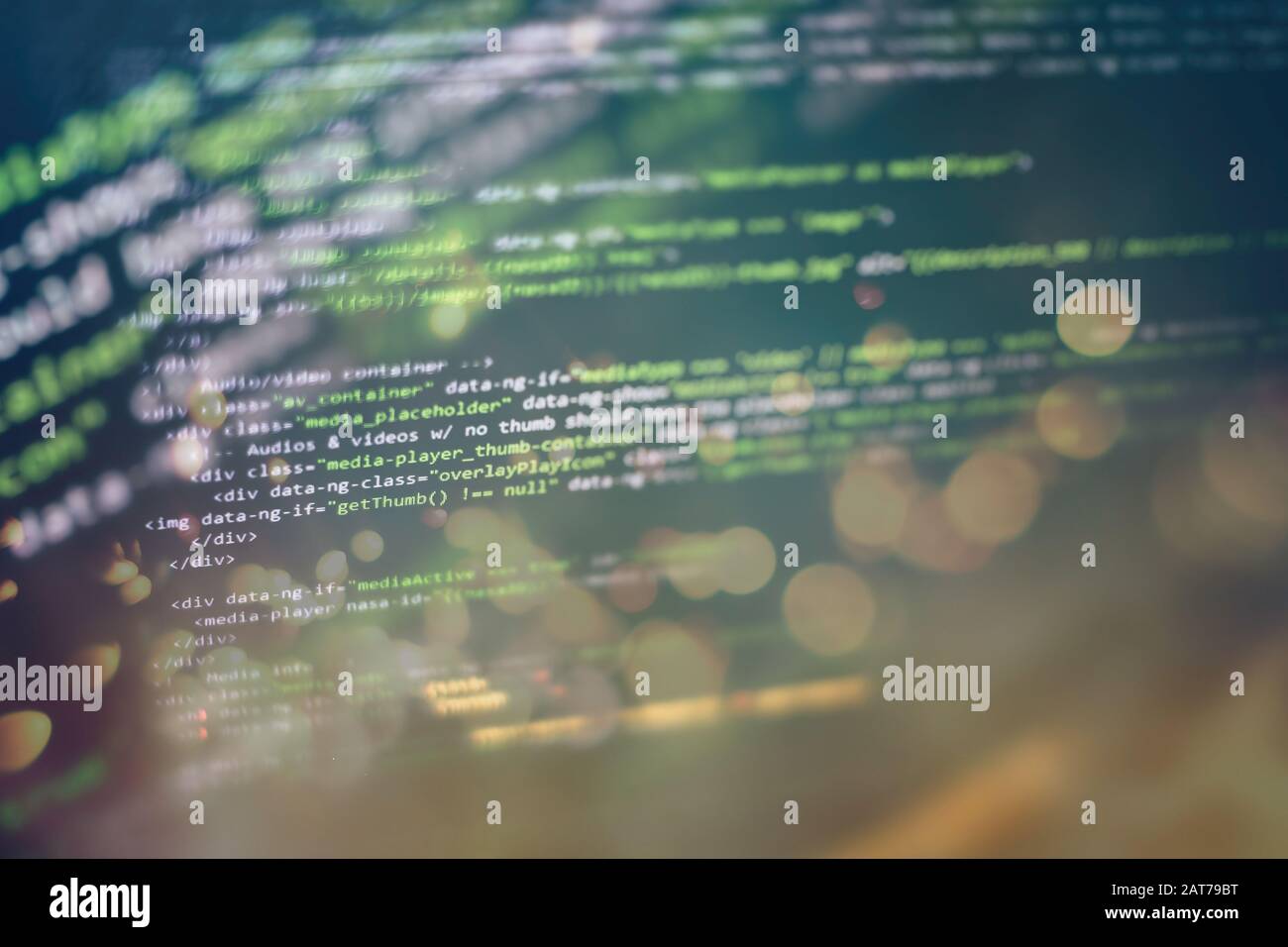 Code of web page displayed on a computer monitor Stock Photo - Alamy