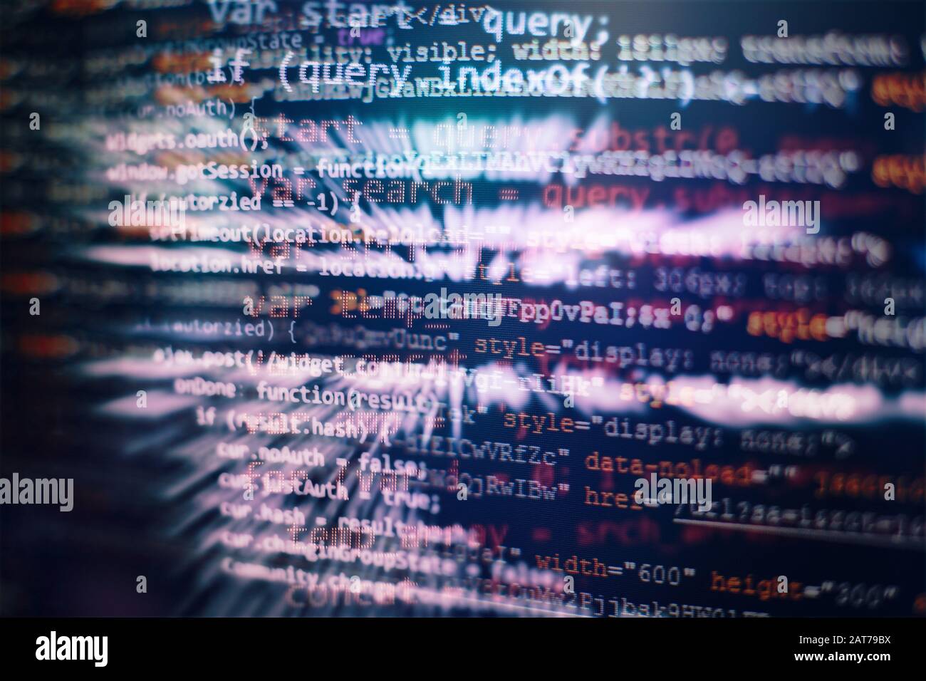 Programming source code HTML for Website development Stock Photo - Alamy