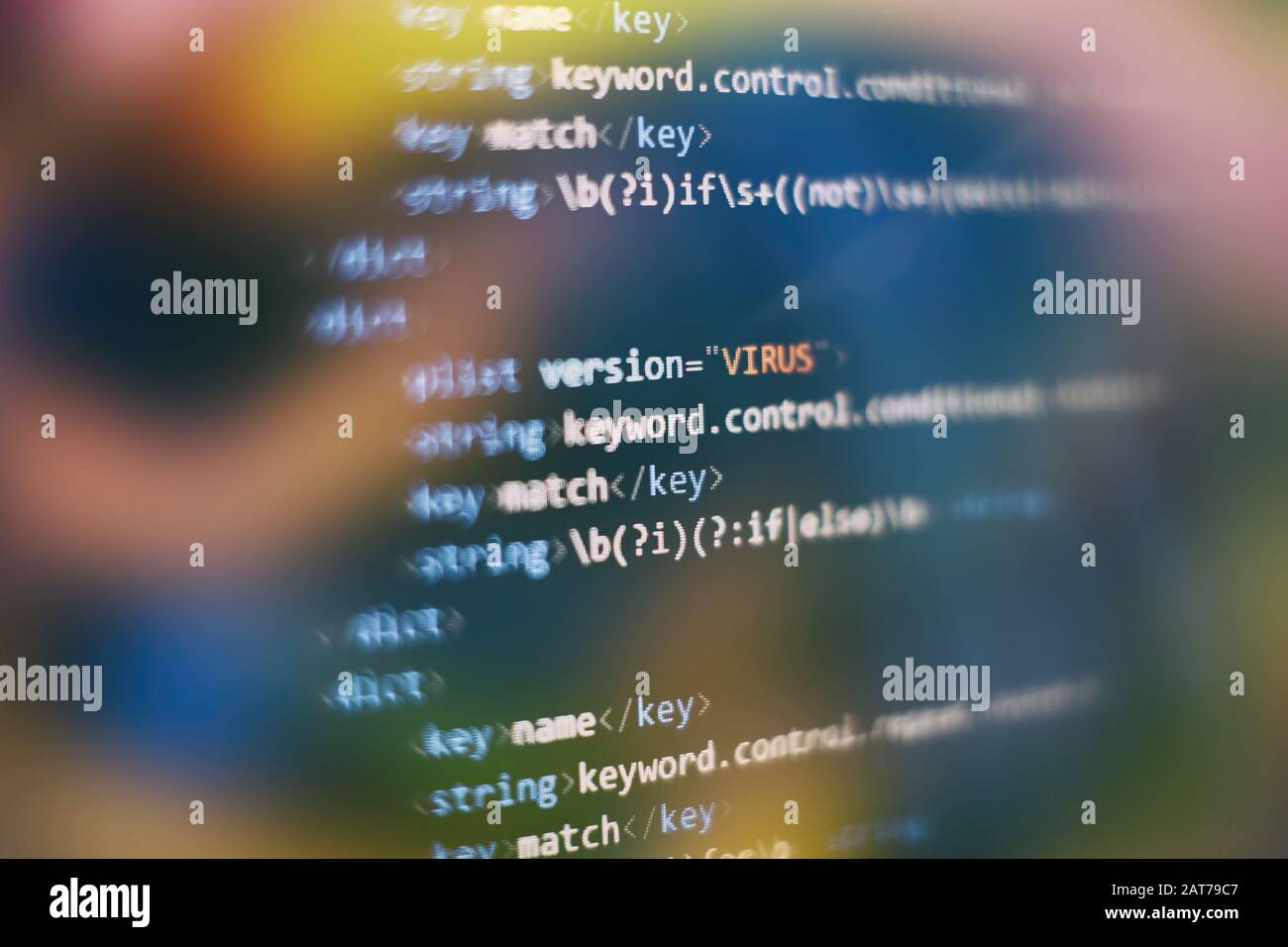 Code of web page displayed on a computer monitor Stock Photo - Alamy