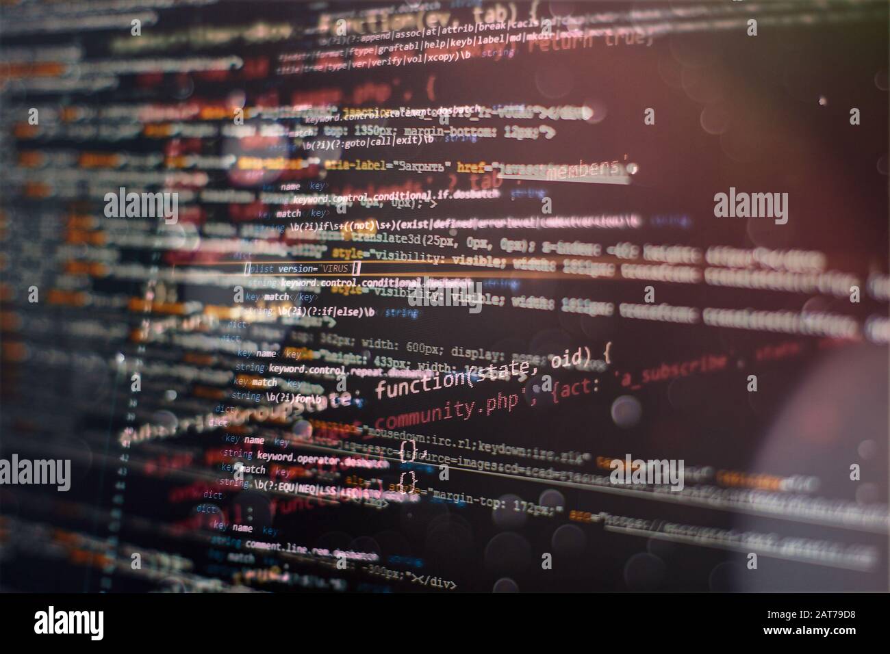 Monitor Closeup Of Function Source Codewriting Programming Functions On Laptop Big Data And