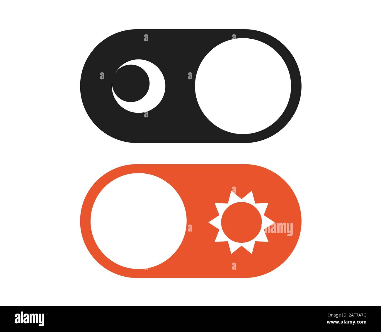 Day and Night Mode Switcher. On Off Switch Element for Mobile App, Web ...