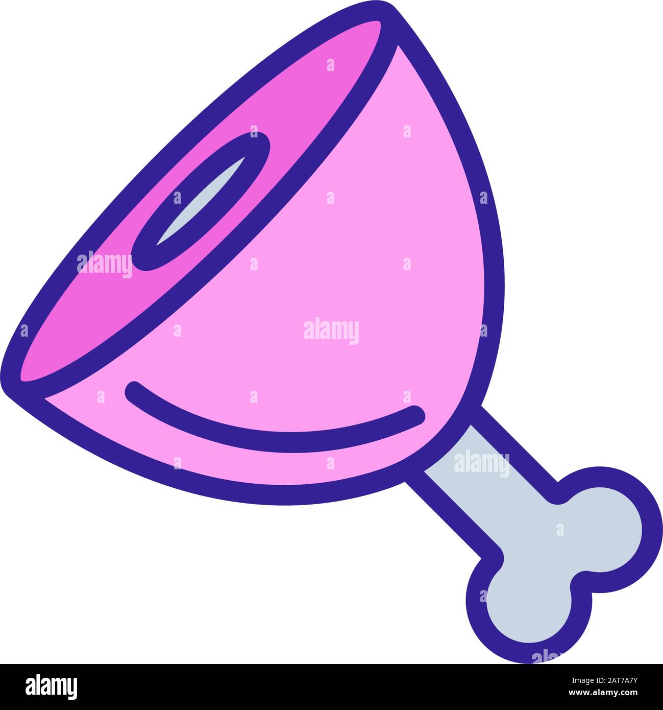 a piece of meat icon vector. Isolated contour symbol illustration Stock ...