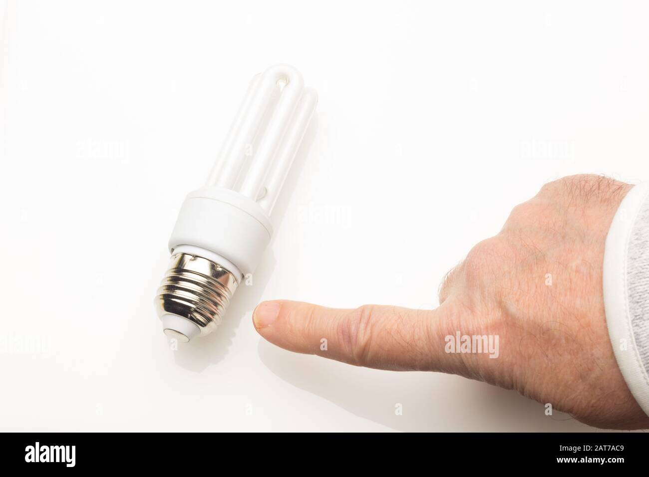 Low consumption, LED bulb, fluorescent, white color, daylight ...