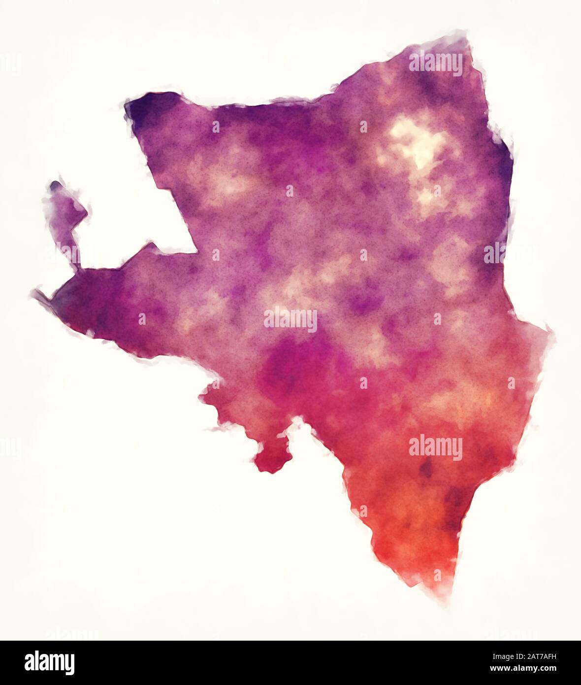 Aana district watercolor map of Samoa Stock Photo - Alamy