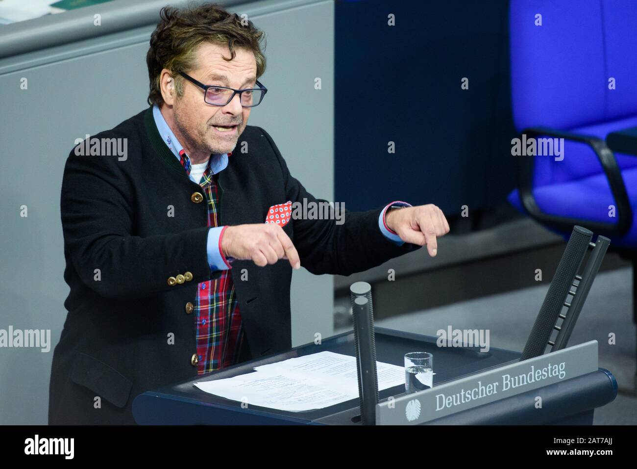 Berlin, Germany. 31st Jan, 2020. Dieter Dehm (Die Linke), Member of the ...